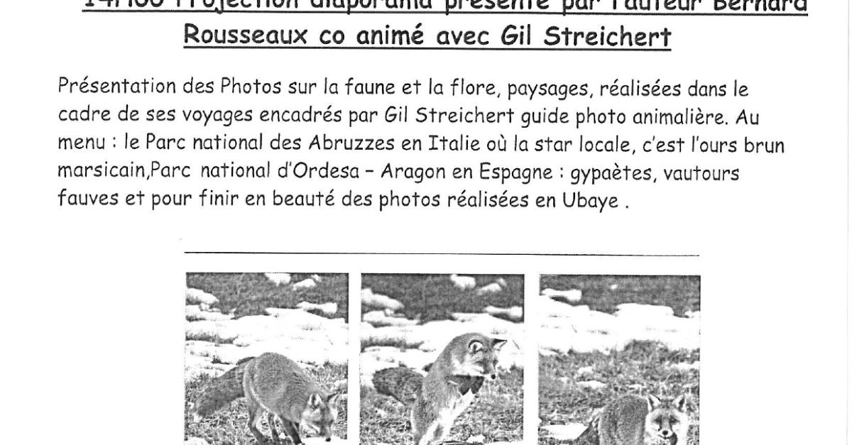 MARDI 15 NOVEMBRE A 14H00 - MAIRIE DE LA BREOLE PRESENTATION DE PHOTOS ...